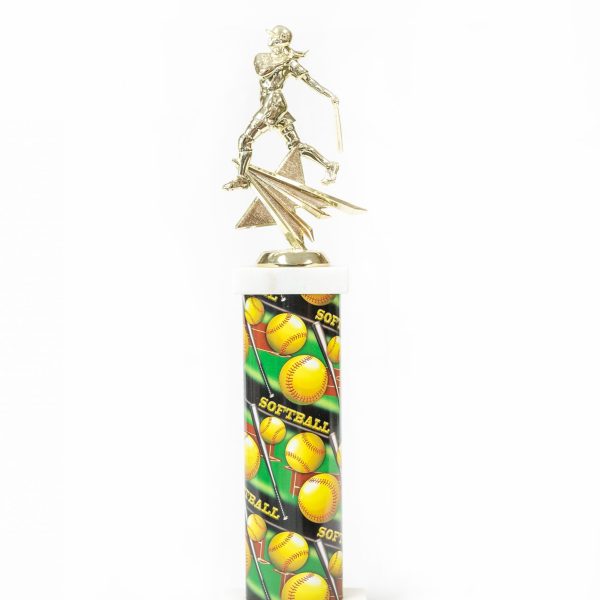 Sports Ball Riser with Figure and Round Column Trophy - United Trophy