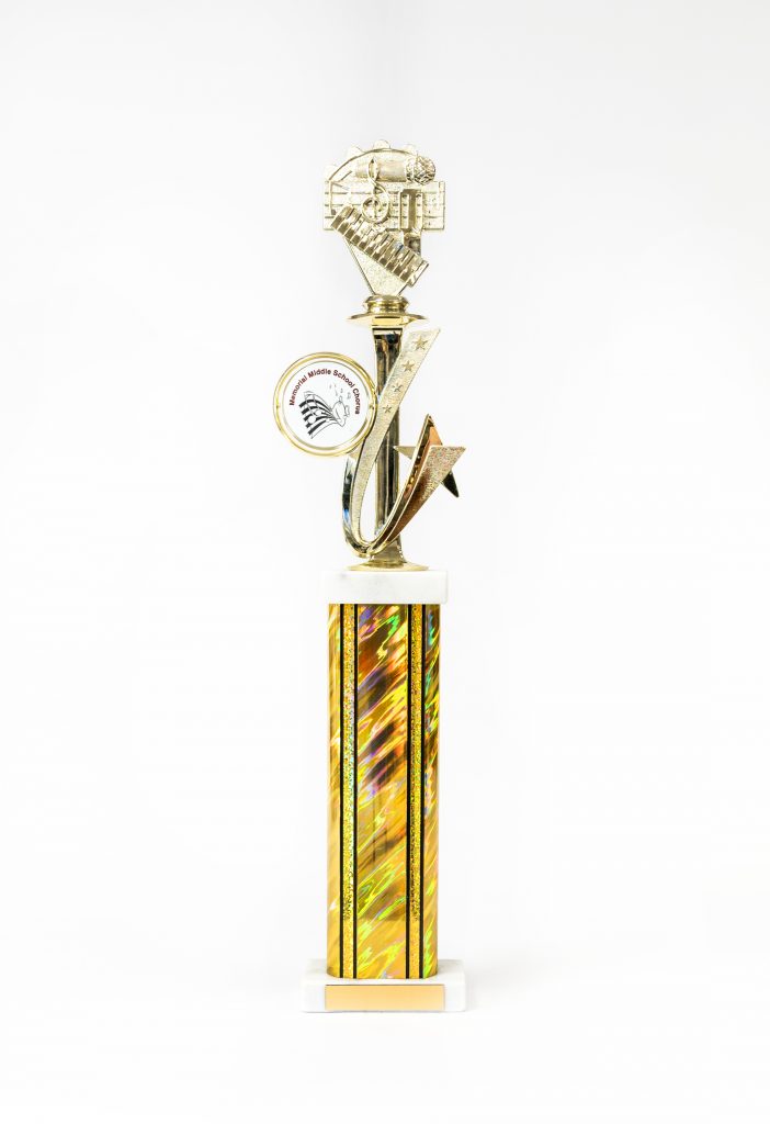 Shooting Star Spinner Wide Column Trophy - United Trophy