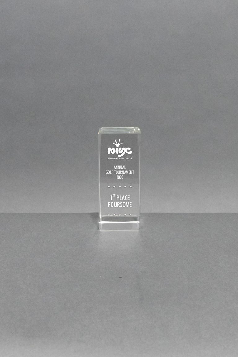 Crystal Block with Laser Etching - United Trophy