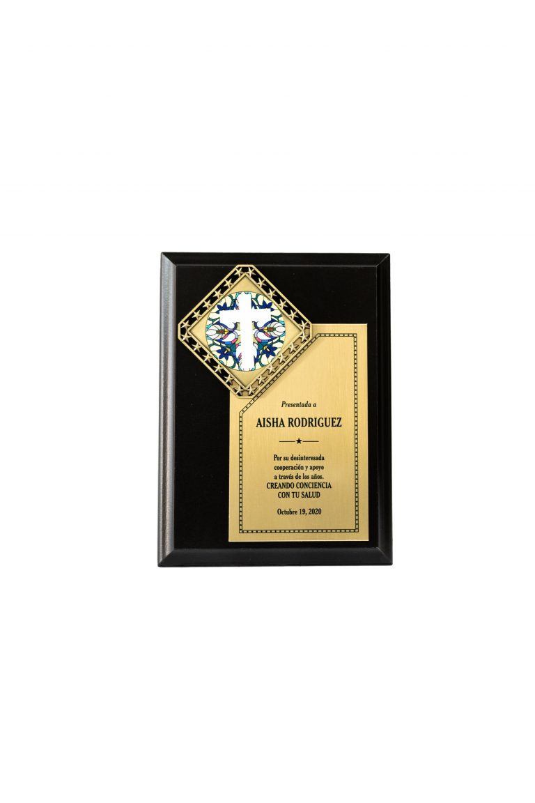 Star Diamond Medal Plaque - United Trophy