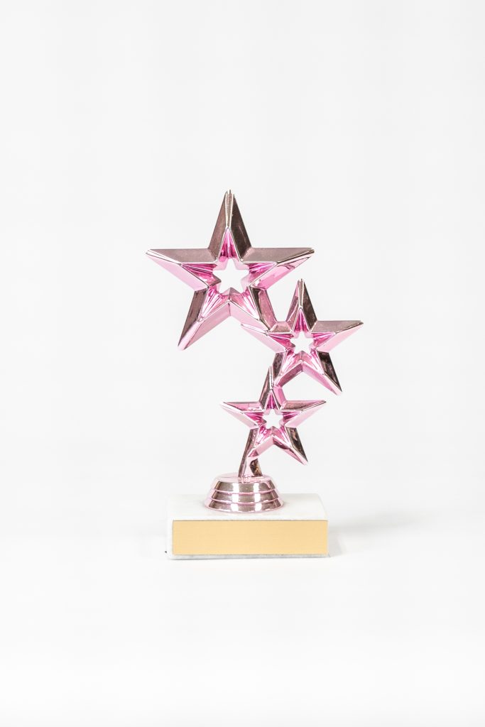 Pretty in Pink Tri Star Trophy - United Trophy