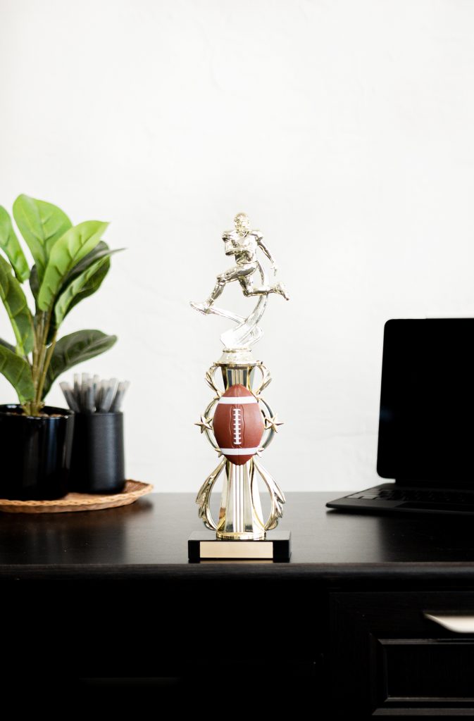 Sports Ball Riser with Figure Trophy - United Trophy