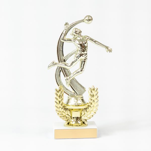 Sports Ball Riser with Figure and Round Column Trophy - United Trophy