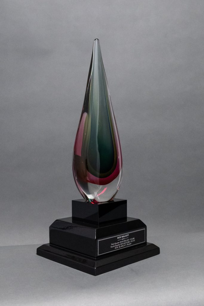 Rainbow Teardrop Award on Base - United Trophy