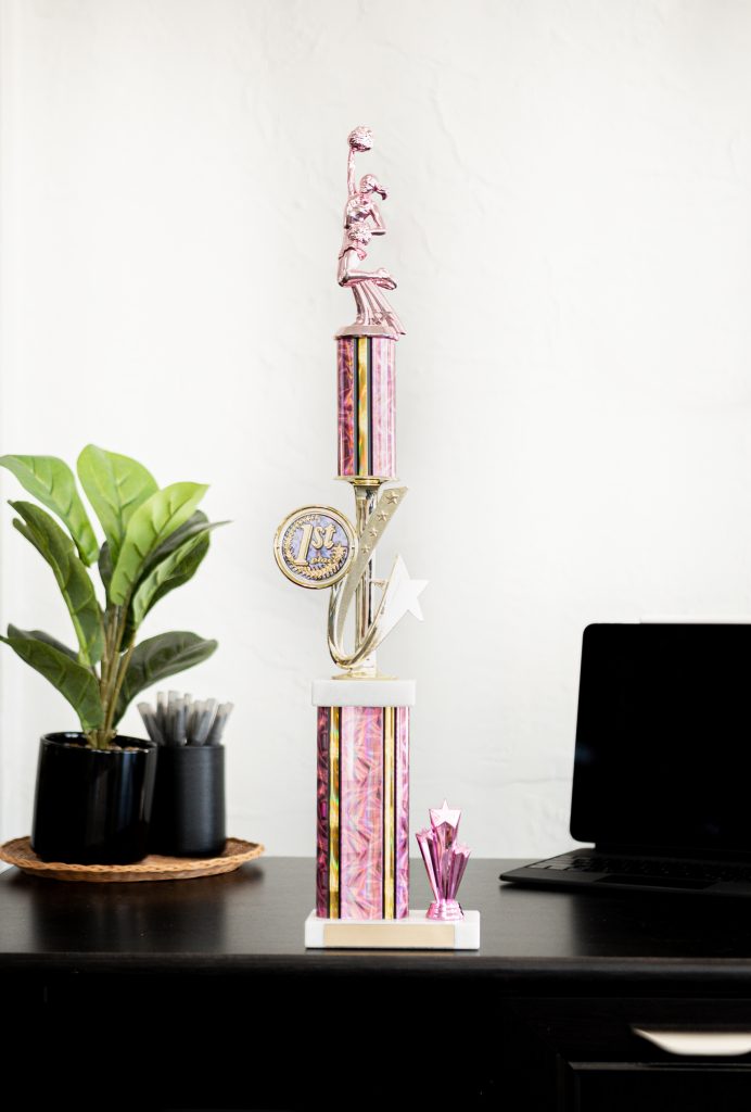 Pretty in Pink Series Round and Wide Column Trophy - United Trophy