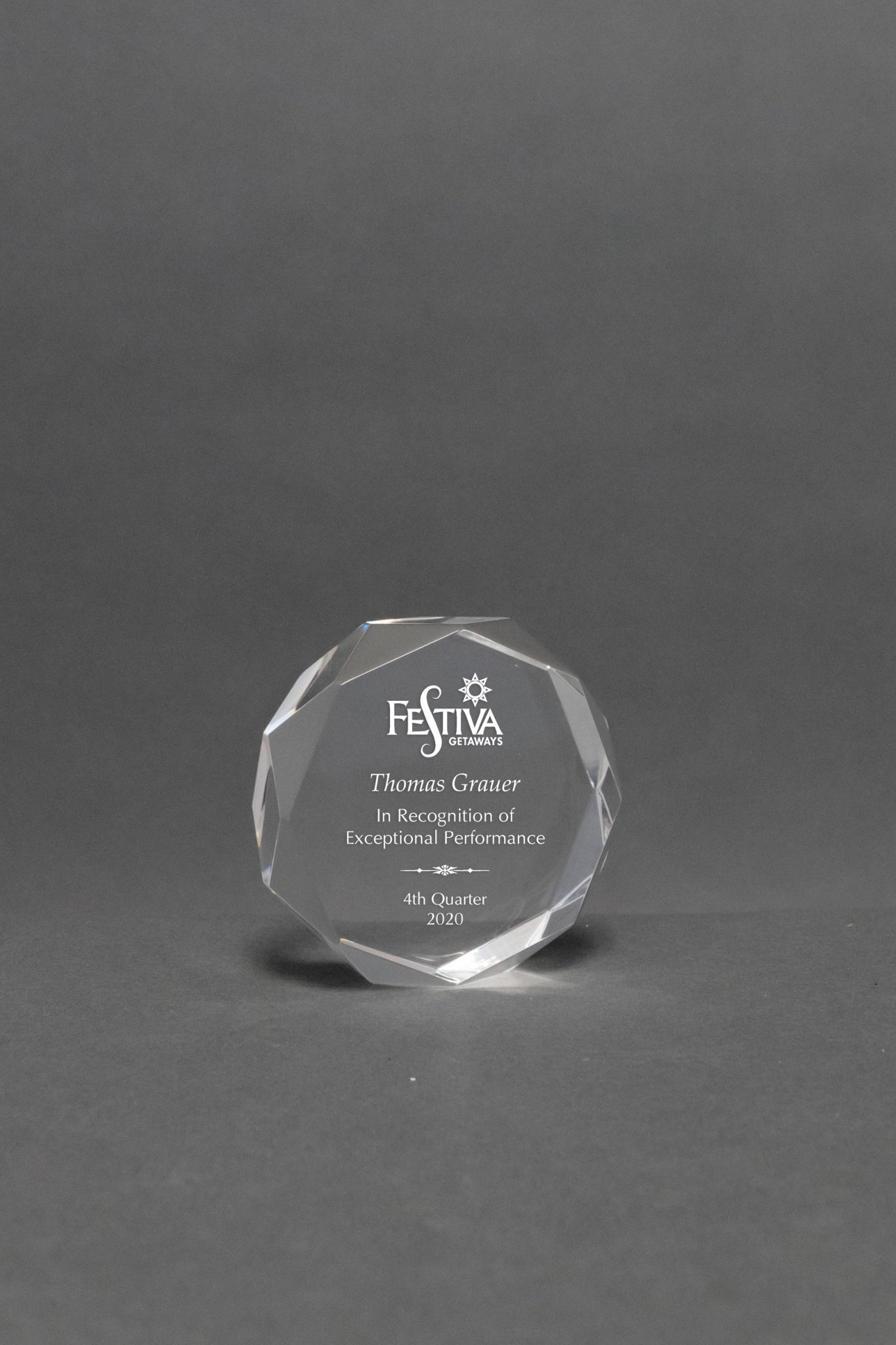 Octagon Acrylic Paperweight - United Trophy