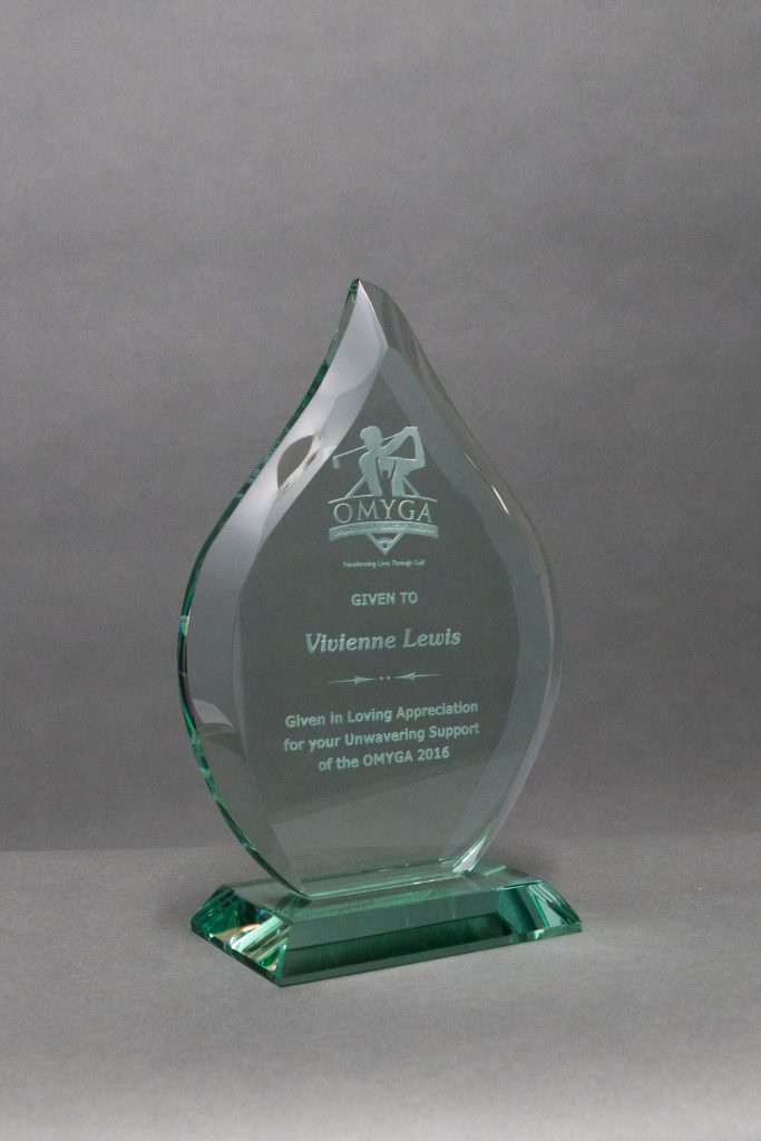 Jade Glass Flame Award - United Trophy