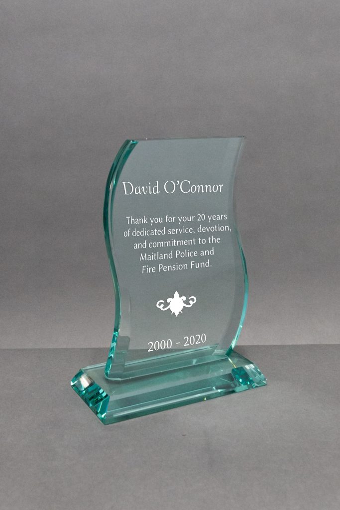 Jade Glass Wave Award - United Trophy