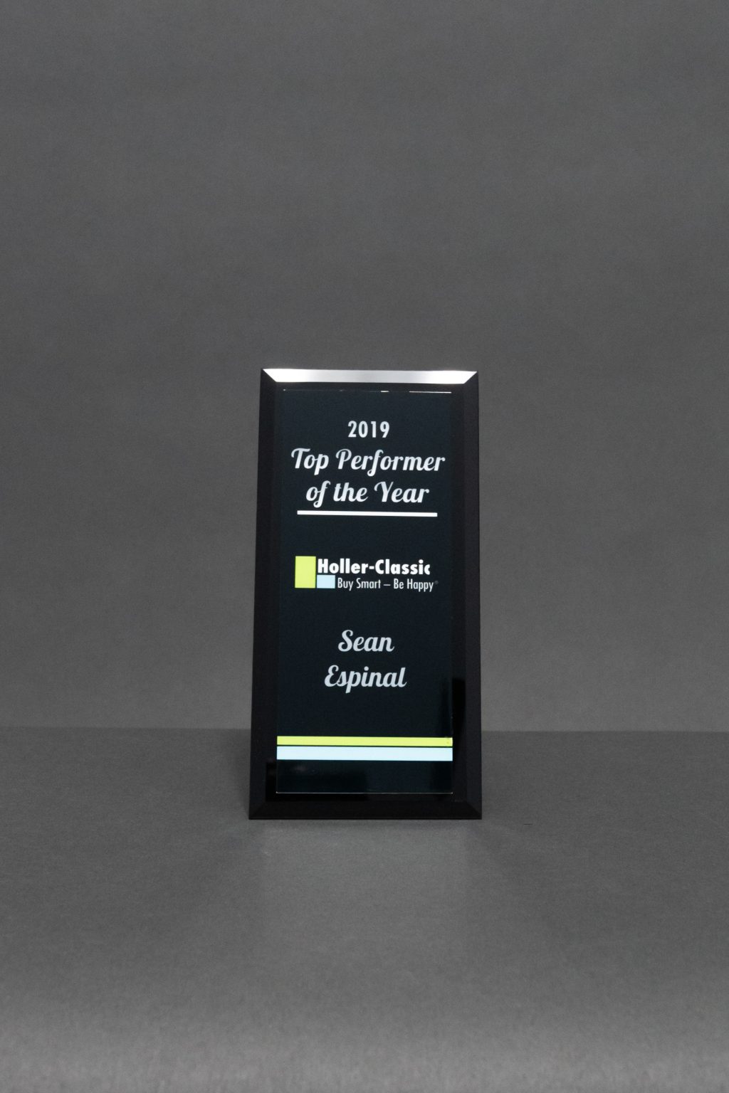 Black Glass with Full Color Plate - United Trophy