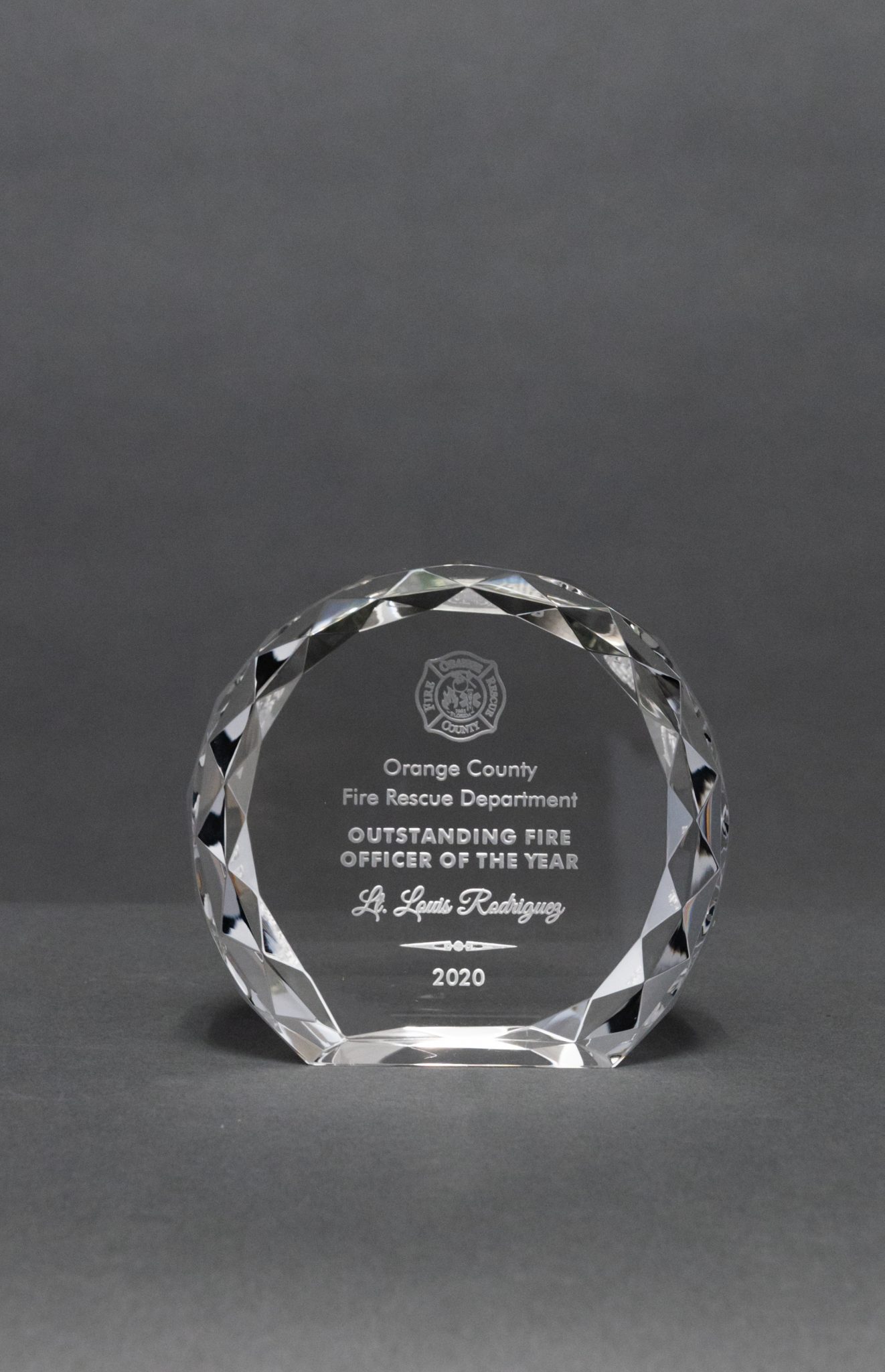 Super Thick MultiFaceted Crystal Paperweight - United Trophy
