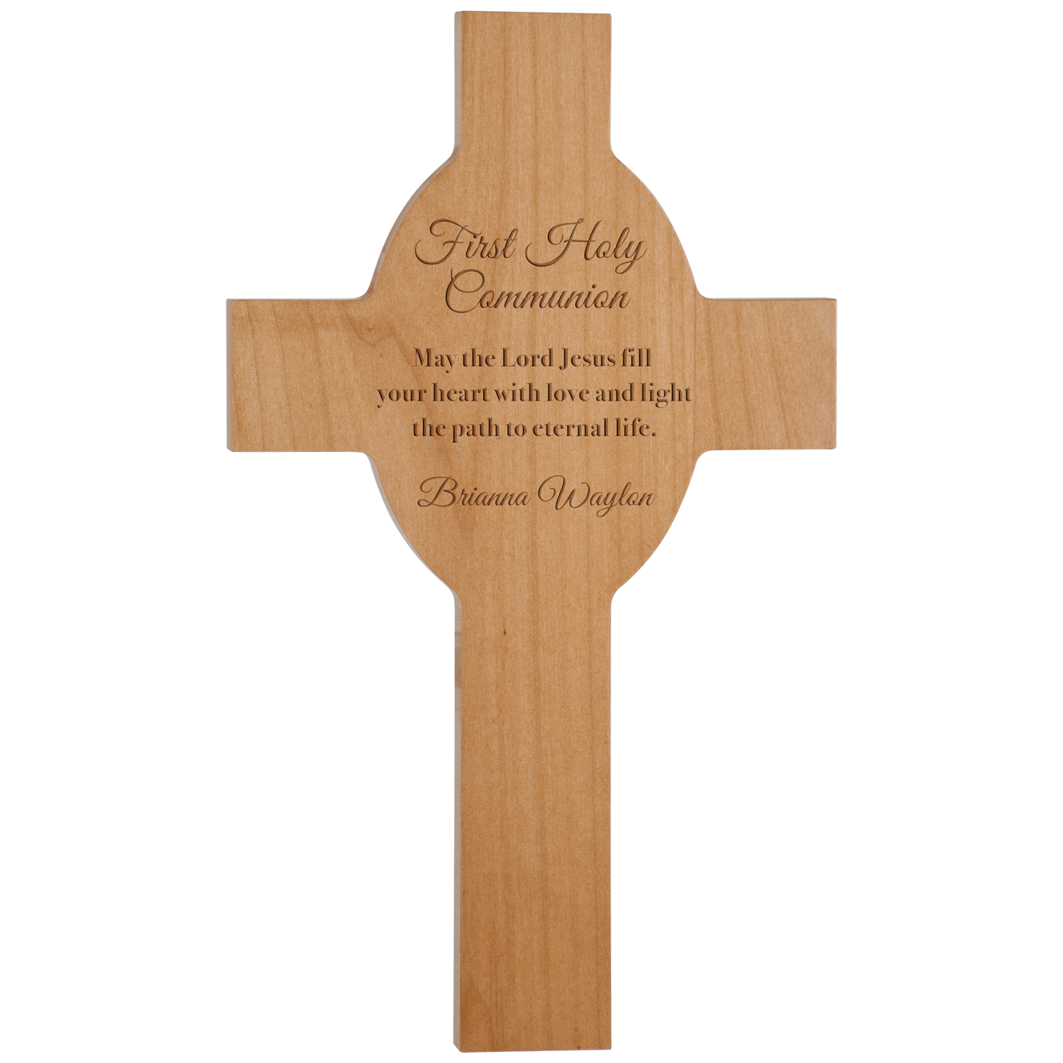 Walnut Cross with Laser Engraving - United Trophy